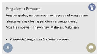 Siyam na Uri ng Pang-Abay | PPTX