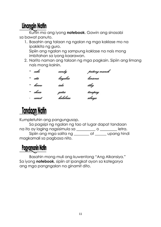 Filipino 3 Learner's Manual 1st Quarter | PDF