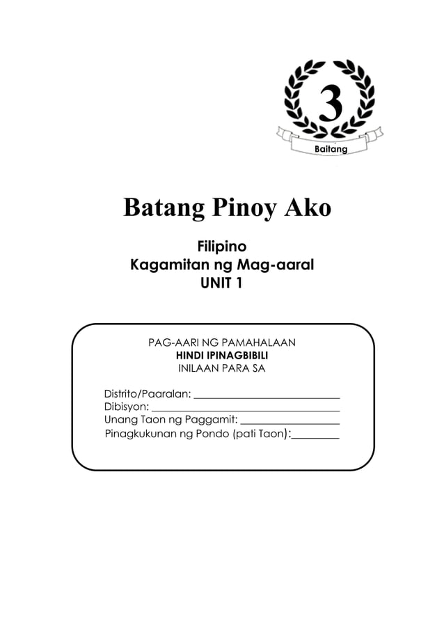 Filipino 3 Learner's Manual 1st Quarter | PDF