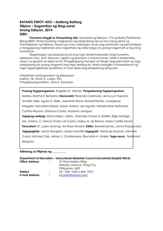 Filipino 3 Learner's Manual 1st Quarter | PDF