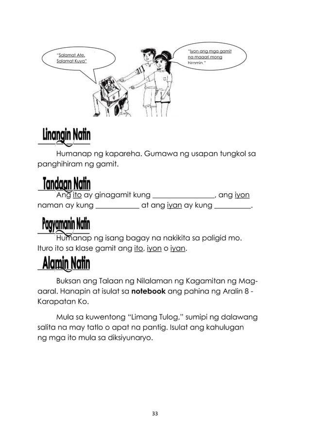 Filipino 3 Learner's Manual 1st Quarter | PDF