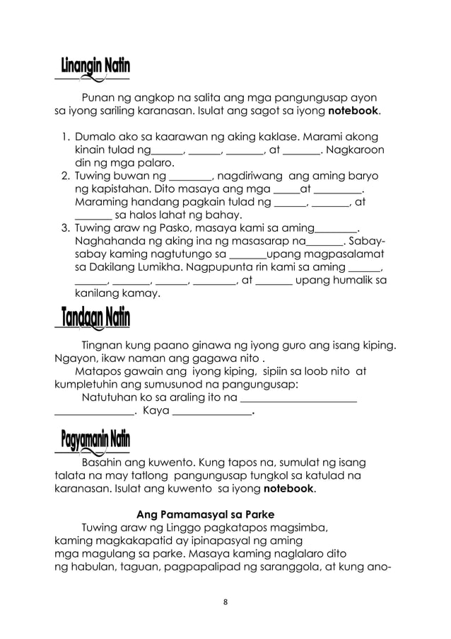 Filipino 3 Learner's Manual 1st Quarter | PDF