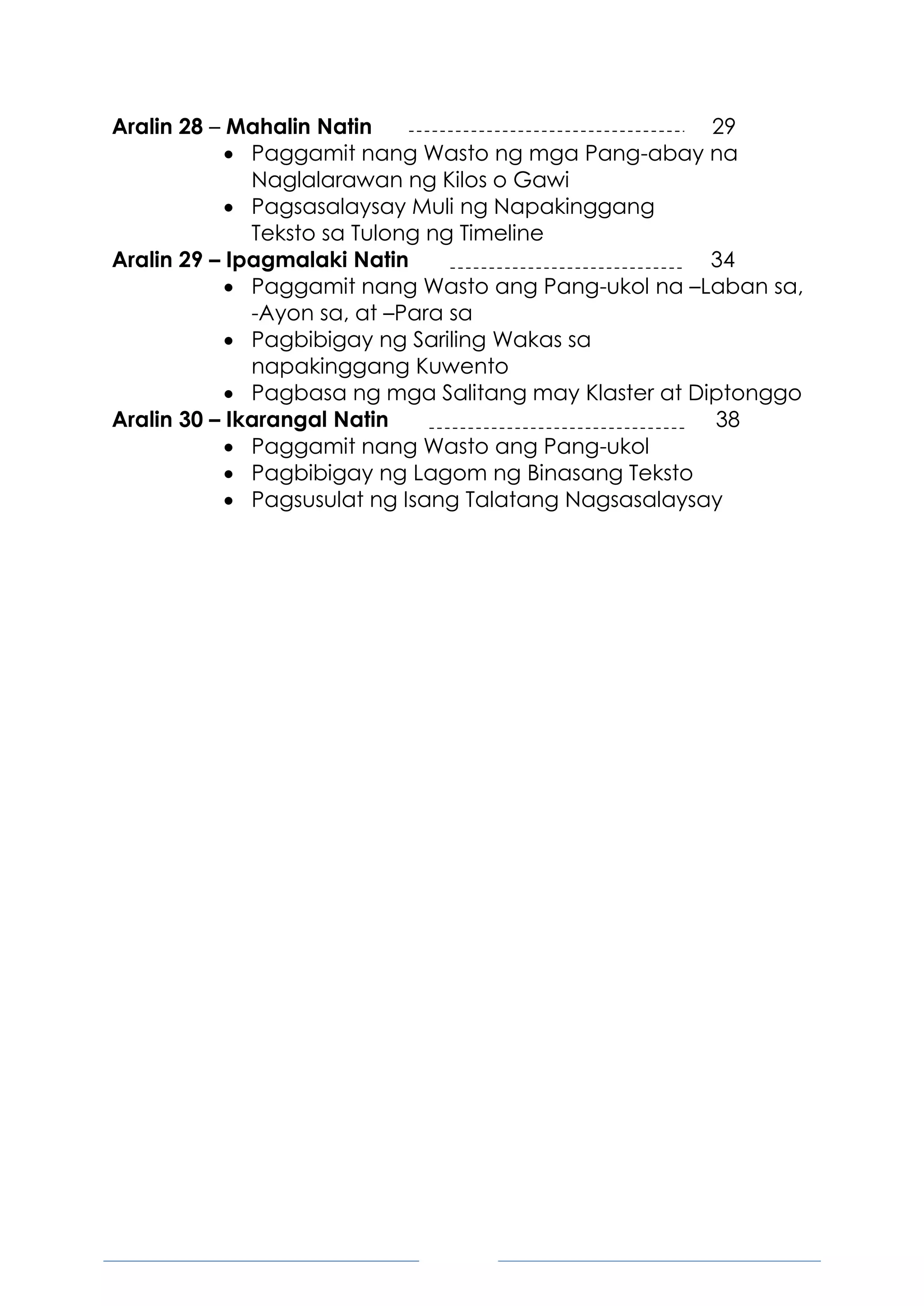 Filipino 3 Learner's Manual 3rd Quarter | PDF