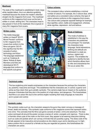 3 film magazine analysis | DOCX | Style & Fashion