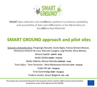 3 SMART GROUND - COCOON - RAWFILL Workshop | PPSX