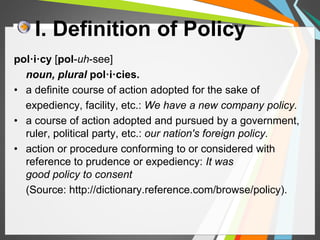 Intro to Policy-making process | PPT