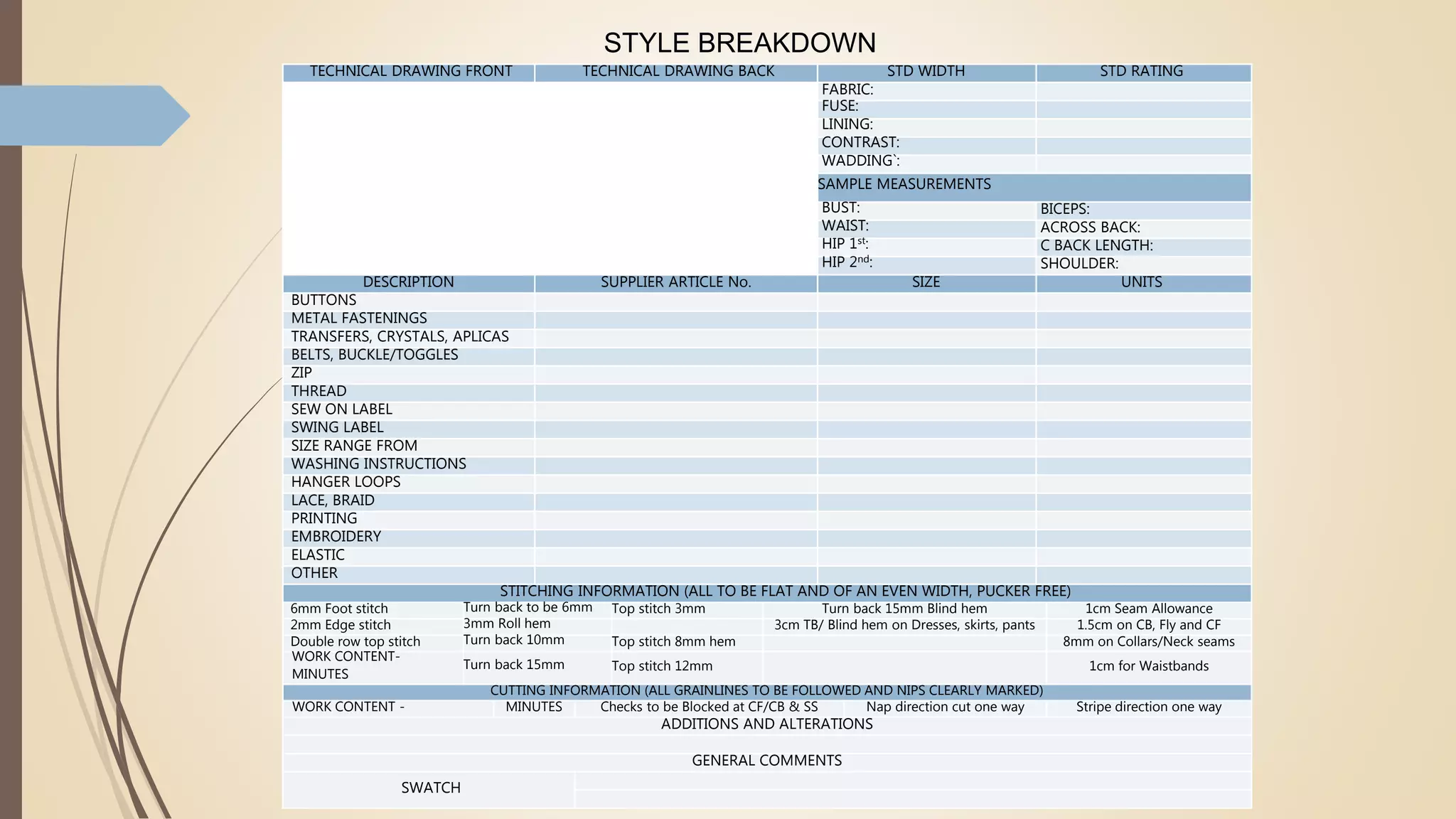First garment sample production | PPTX