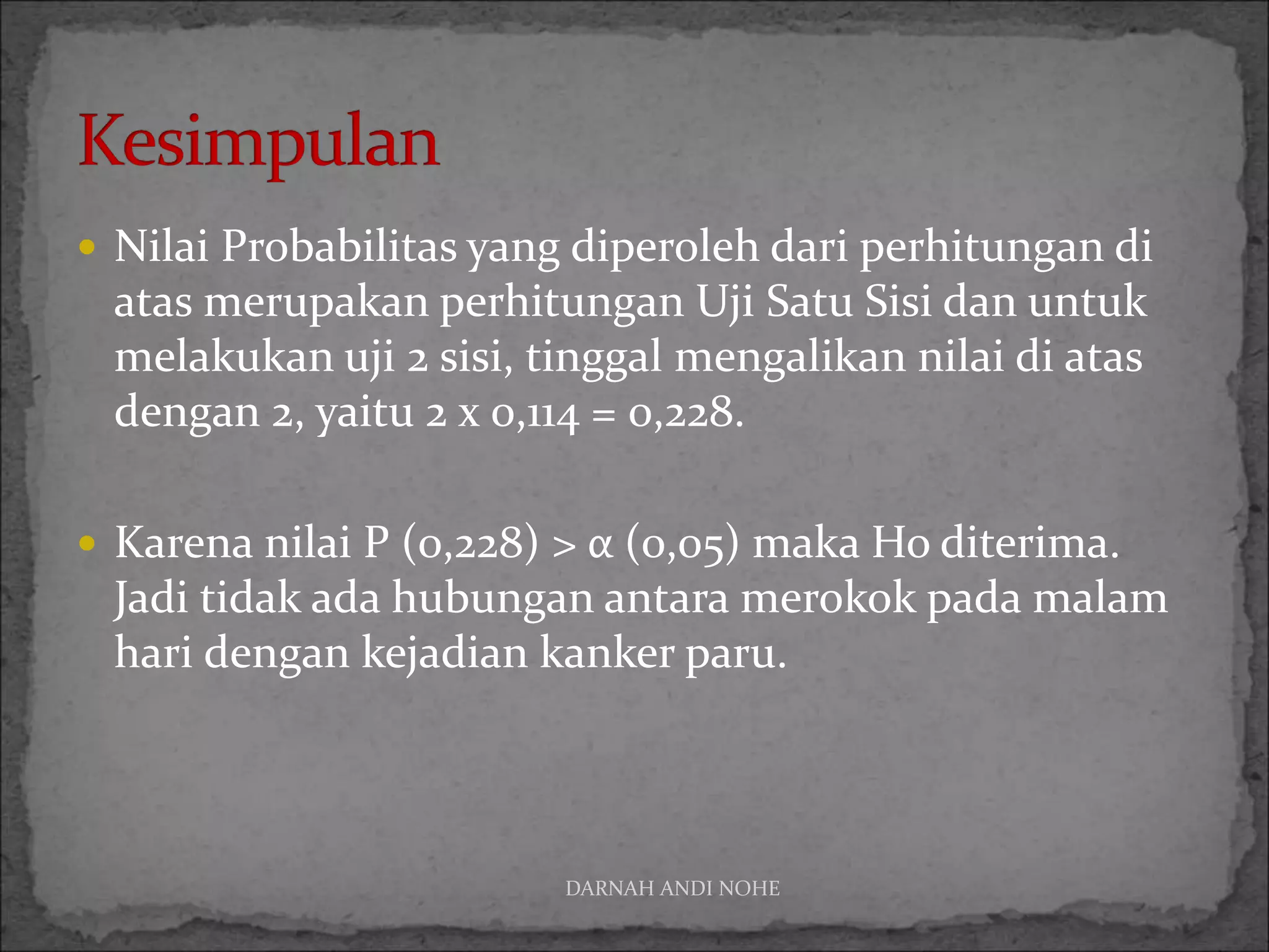 fisher exact test | PPT