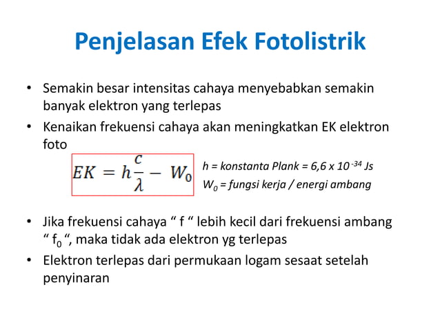 Fisika Modern (Teori Wien, Efek Fotolistrik, Efek Compton) | PPTX