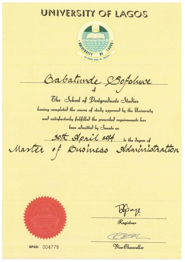 MBA Certificate | PDF