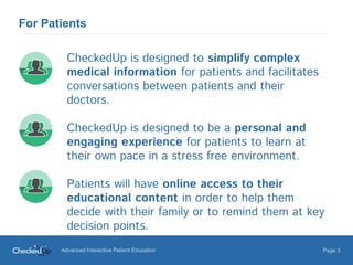 CheckedUp Education | PPT
