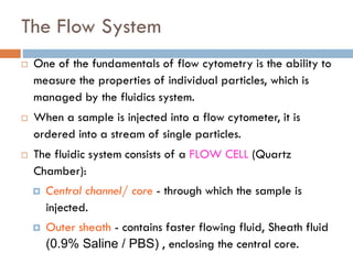 Flow cytometry is a lab test used to analyze characteristics of cells ...