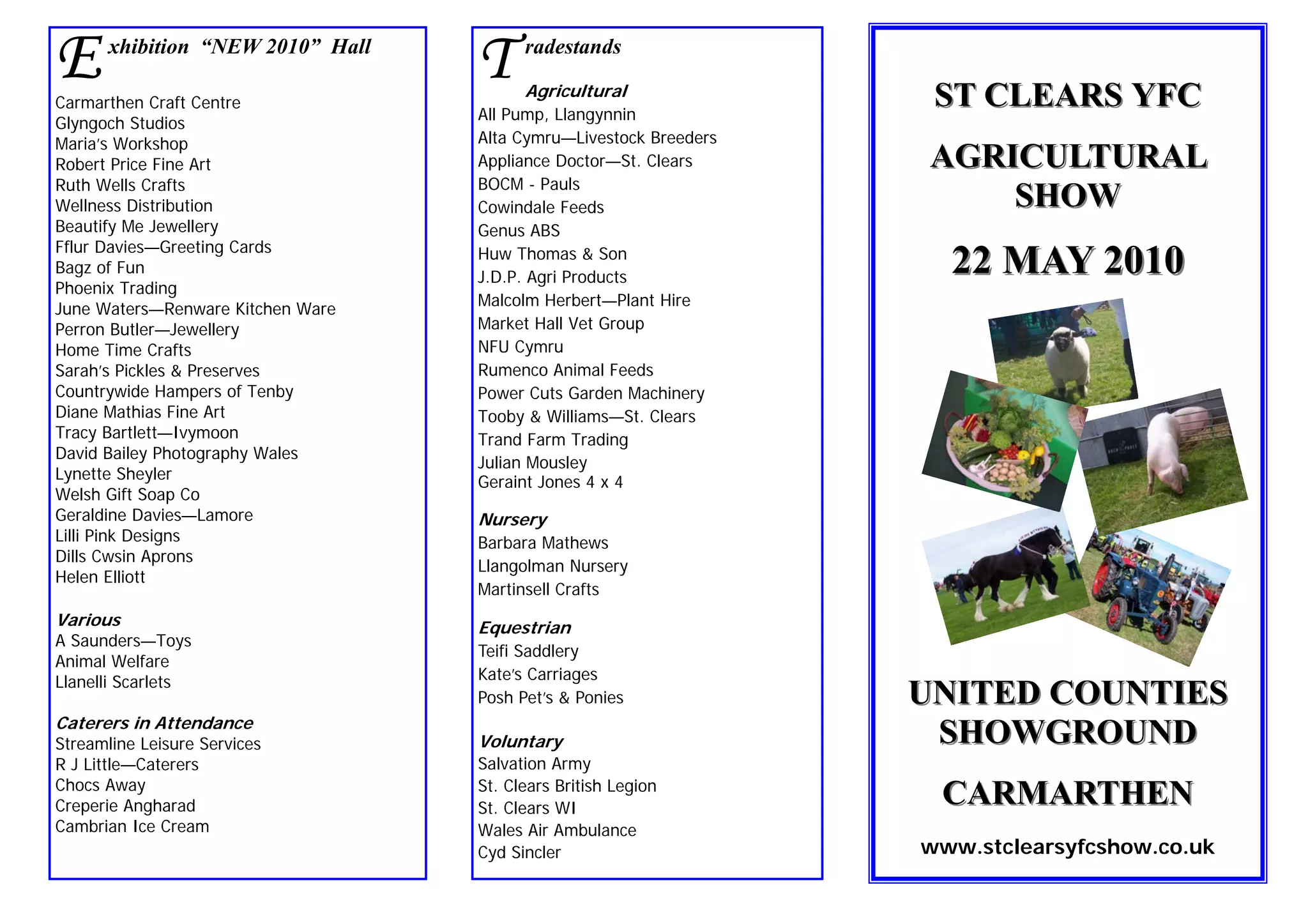 St. Clears Show Brochre 2010 | PDF | Agriculture | Industries