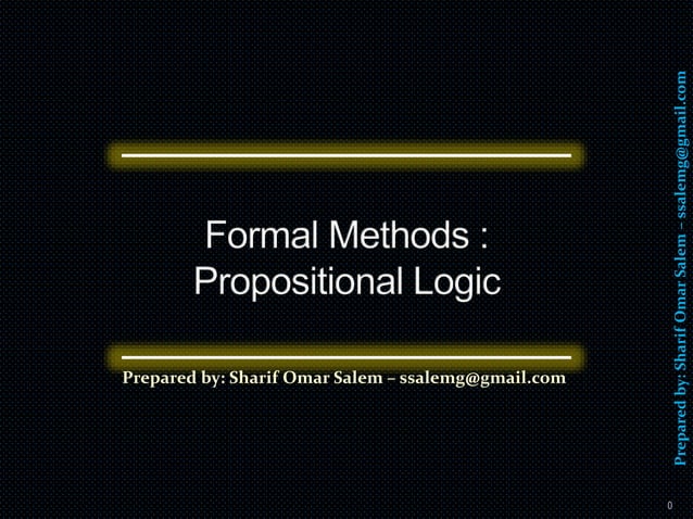 3 Formal Methods Propositional Logic Ppt 9636