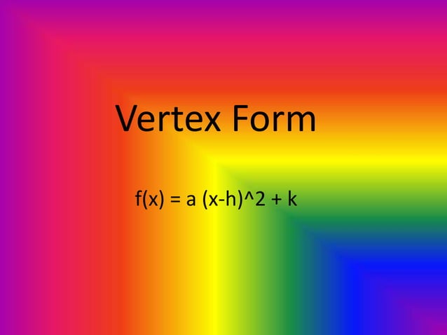 3 Forms Of A Quadratic Function | PPTX