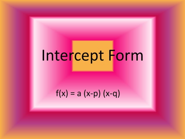 3 Forms Of A Quadratic Function Pptx Design Fine Art