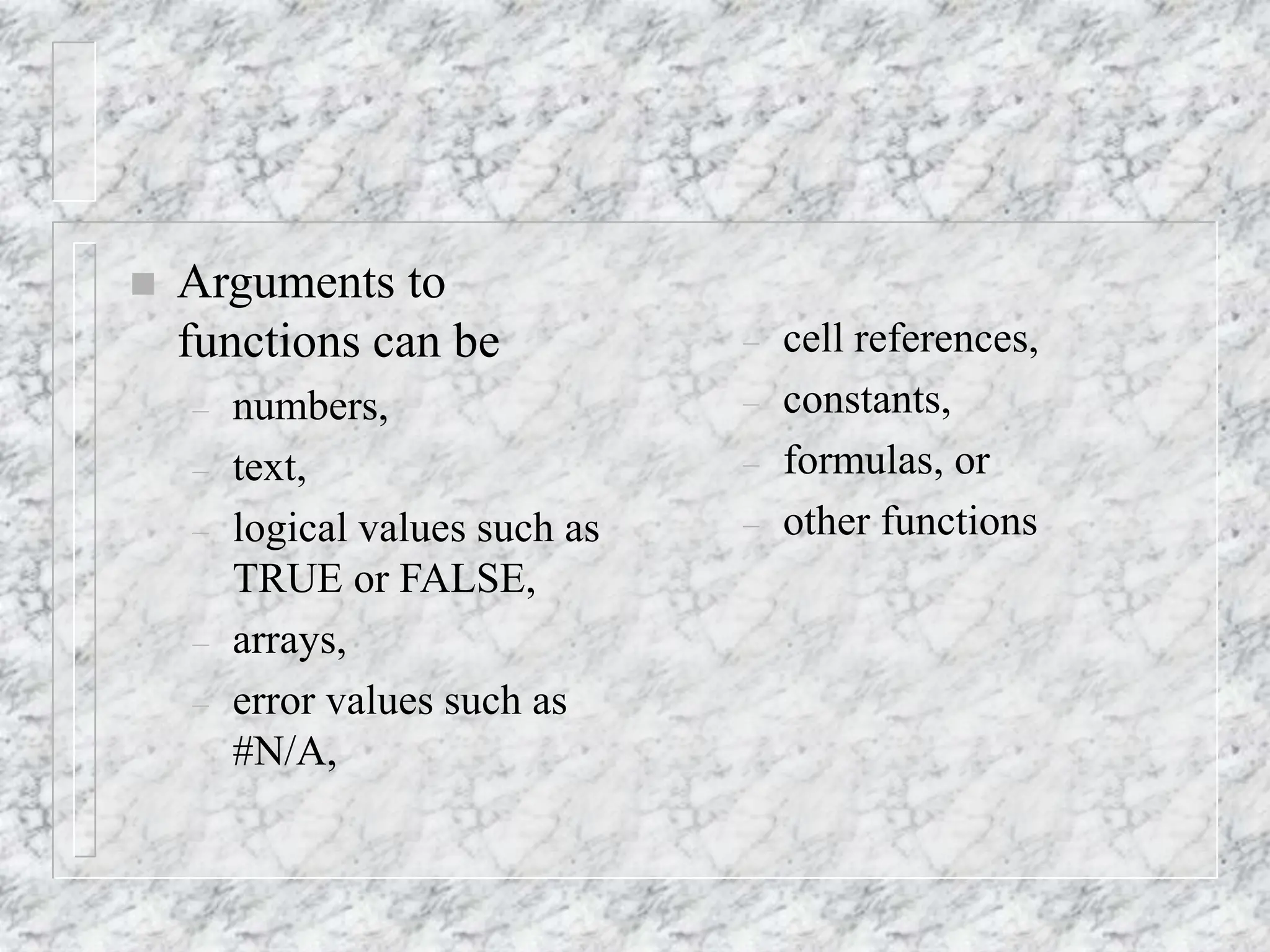 3 Formulas, Ranges, Functions.ppt