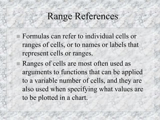 3 Formulas, Ranges, Functions.ppt