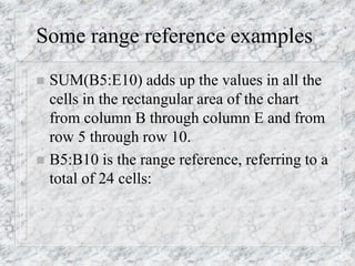 3 Formulas, Ranges, Functions.ppt