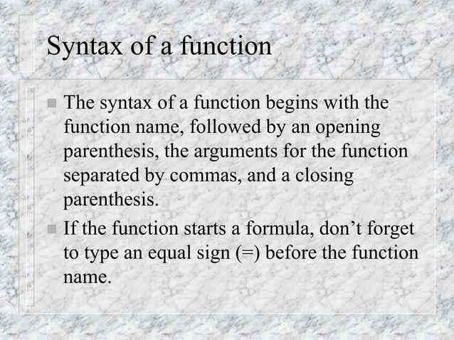 3 Formulas, Ranges, Functions.ppt