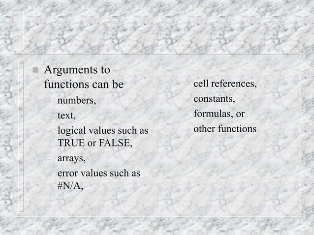 3 Formulas, Ranges, Functions.ppt