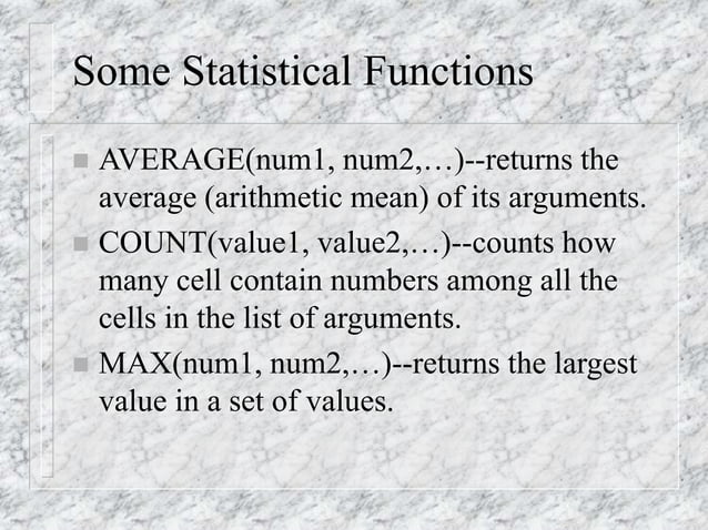 3 Formulas, Ranges, Functions.ppt