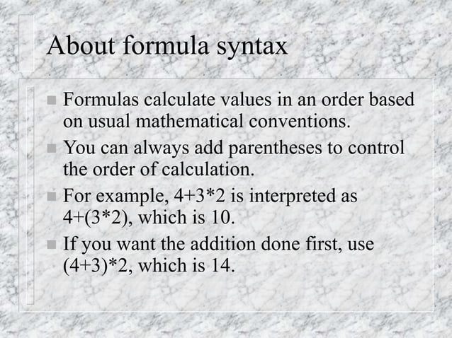 3 Formulas, Ranges, Functions.ppt