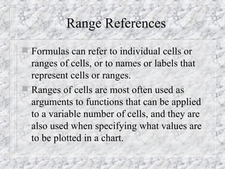 3 Formulas, Ranges, Functions.ppt presentación de excel basico | PPT