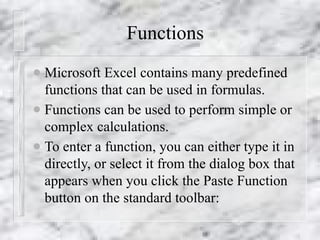 3 Formulas, Ranges, Functions. jkvncoerlvw;f | PPTX