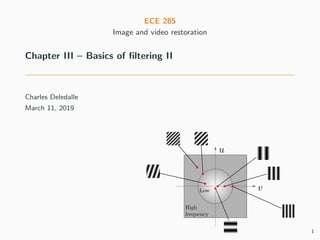 IVR - Chapter 3 - Basics of filtering II: Spectral filters | PPT