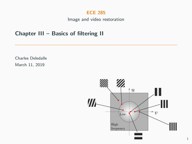 IVR - Chapter 3 - Basics of filtering II: Spectral filters | PPT