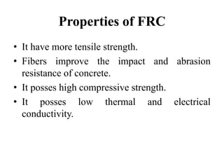 Materials for Repait : FRC (fiber reinforced concrete ) part 3 (RR&S ...