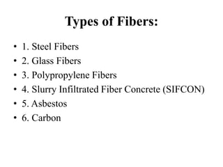 Materials for Repait : FRC (fiber reinforced concrete ) part 3 (RR&S ...