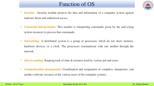 Function of Operating System | PPT
