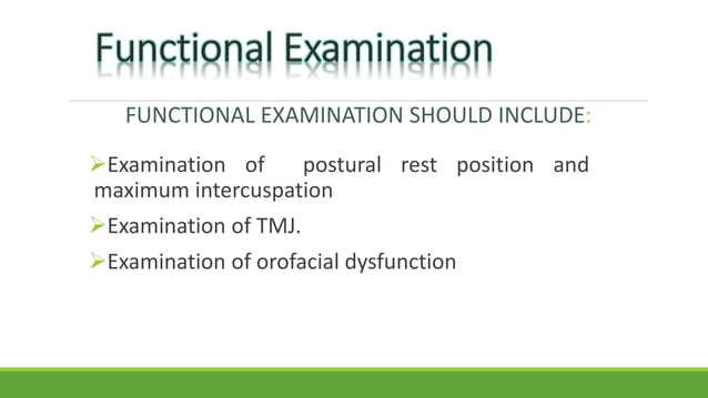 functional examination | PPTX
