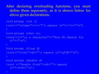 3 Function Overloading | PPT