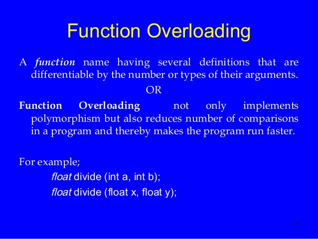 3 Function Overloading