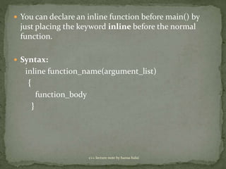 Functions in c++ | PPT
