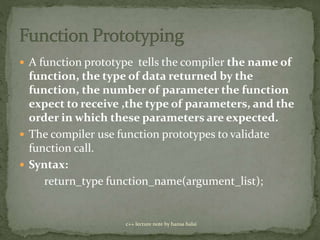 Functions in c++ | PPT