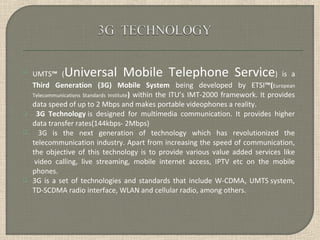 3G Technology | PPT