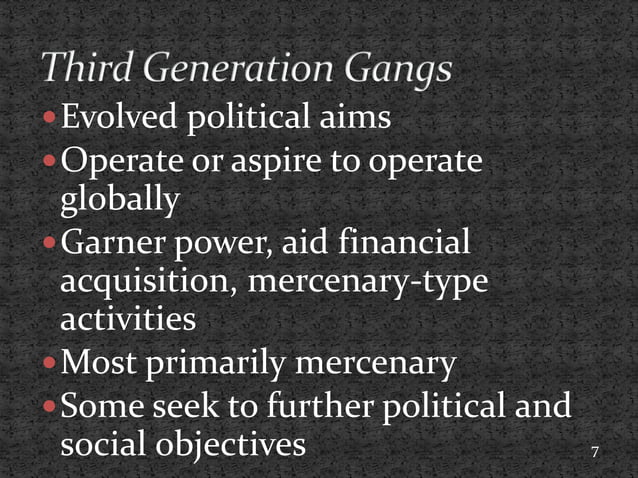 3G2 - Third Generation Gangs | PPT