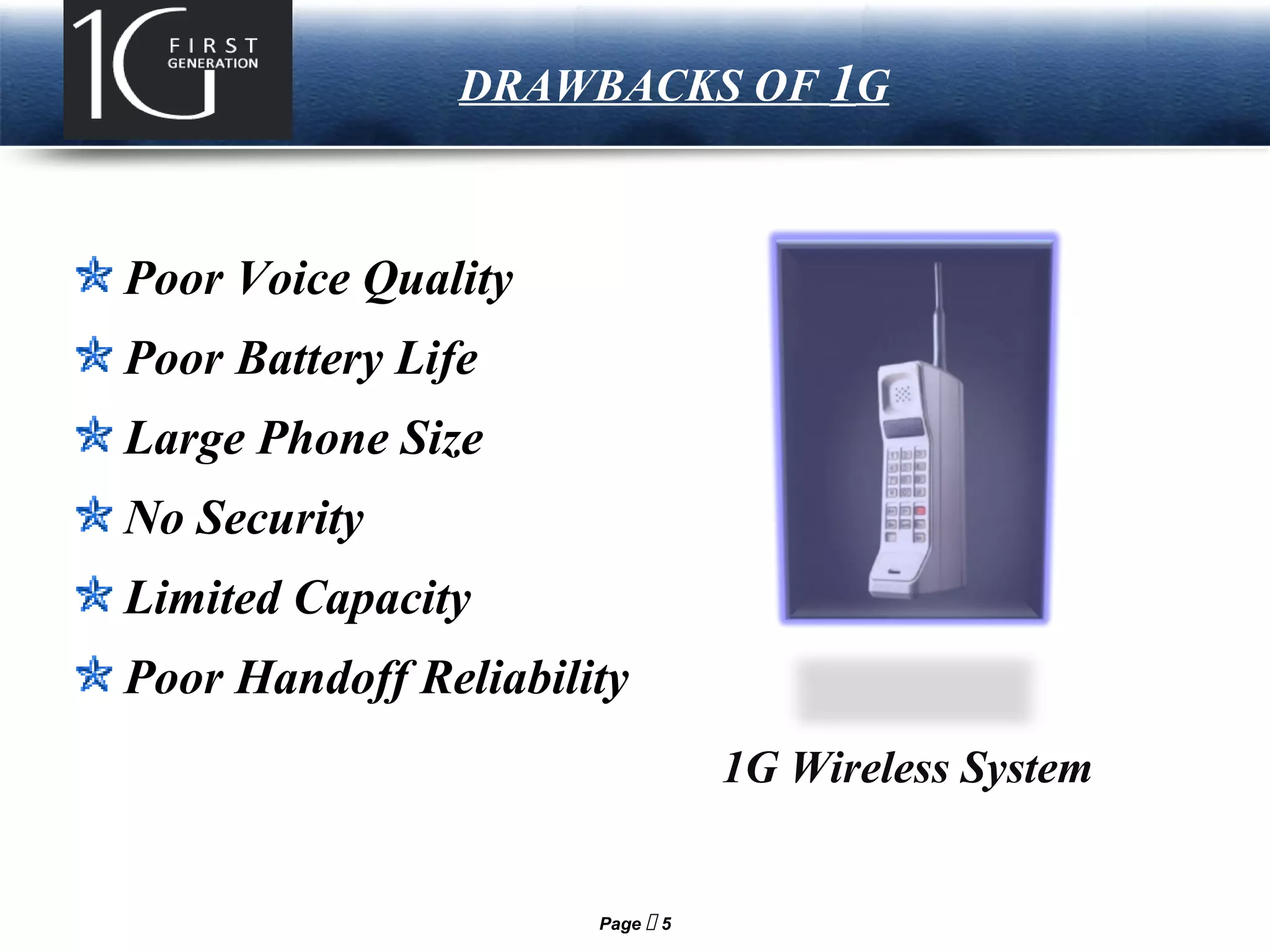 Presentation on 1G/2G/3G/4G/5G/Cellular & Wireless Technologies | PPT