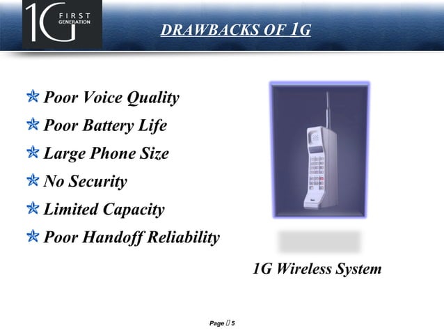 Presentation on 1G/2G/3G/4G/5G/Cellular & Wireless Technologies | PPT