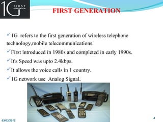 1g,2g,3g,4g and 5g | PPT
