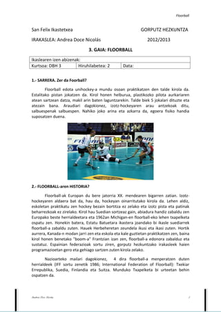 3 gaia floorball | PDF