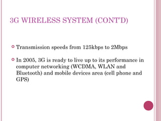 3 g and 4g 3g techologies | PPT