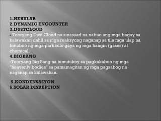 Teorya sa Pinagmulan ng Daigdig | PPT