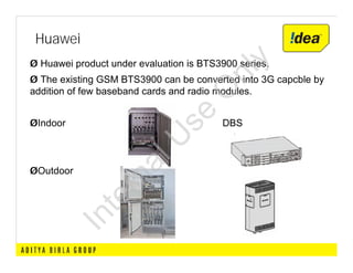3G BTS and DBS Hardware at Ericsson, Huawei, ZTE and NSN | PDF