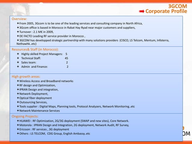3 gcom presentation 2013 | PPTX | Telecommunications Industry | Industries