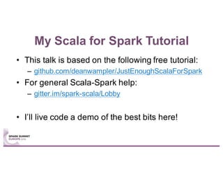 Spark Summit EU talk by Dean Wampler | PDF | Technology & Computing